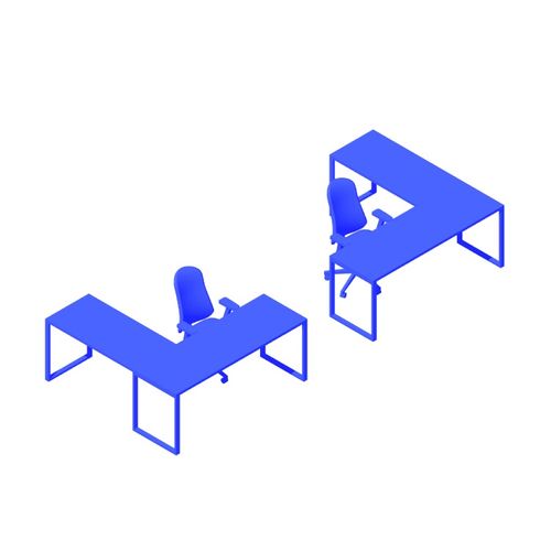 Open Office - Rows, U-Shape (Facing) Dimensions & Drawings | Dimensions.com