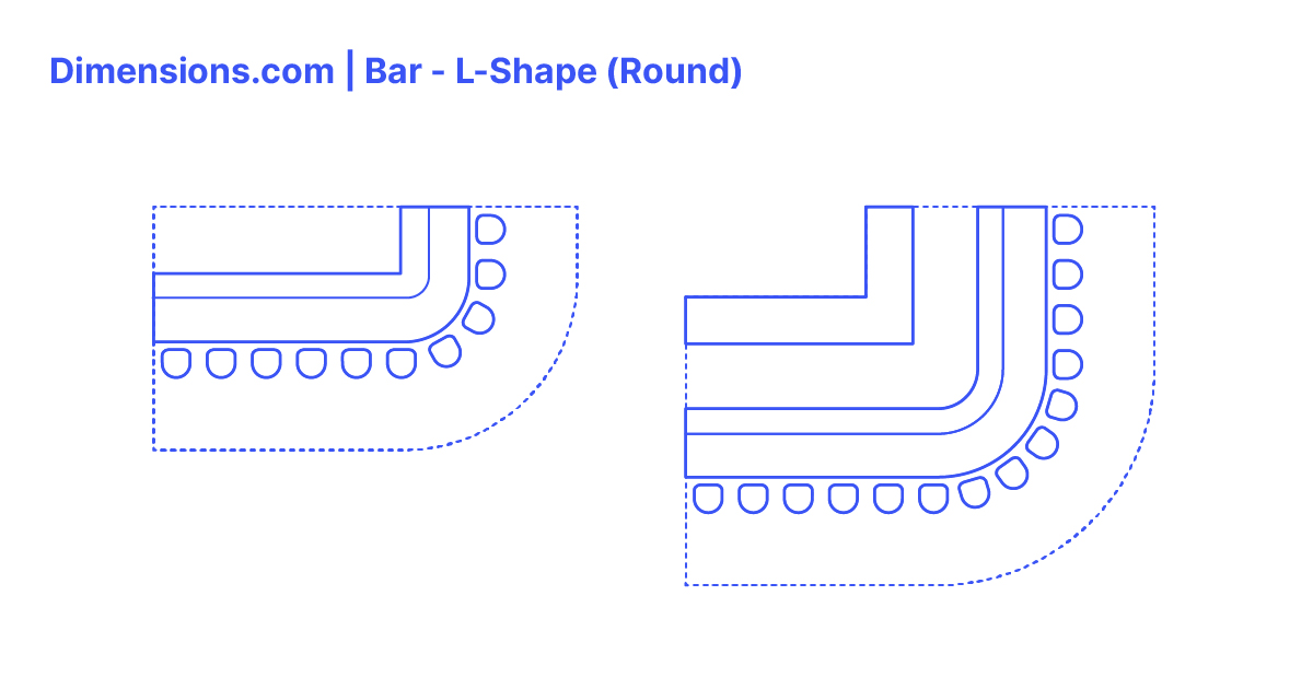Bar - L-Shape, Round Dimensions & Drawings | Dimensions.com