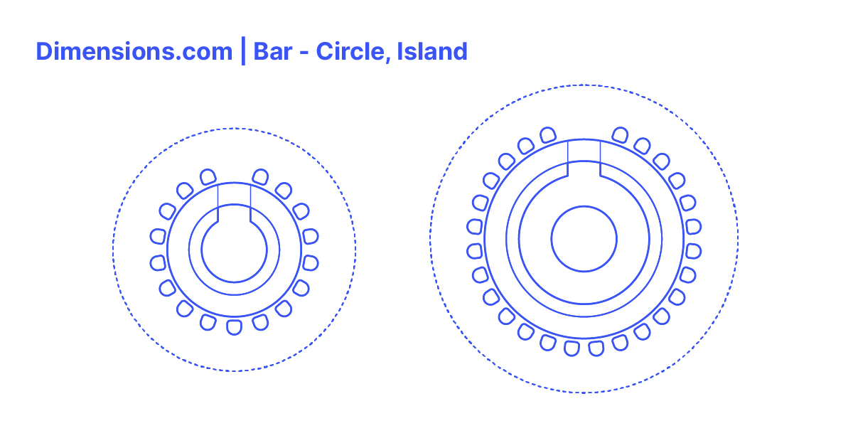 Bar - Circle (Island) Dimensions & Drawings | Dimensions.com