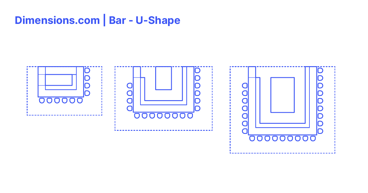 Bar - U-Shape Dimensions & Drawings | Dimensions.com