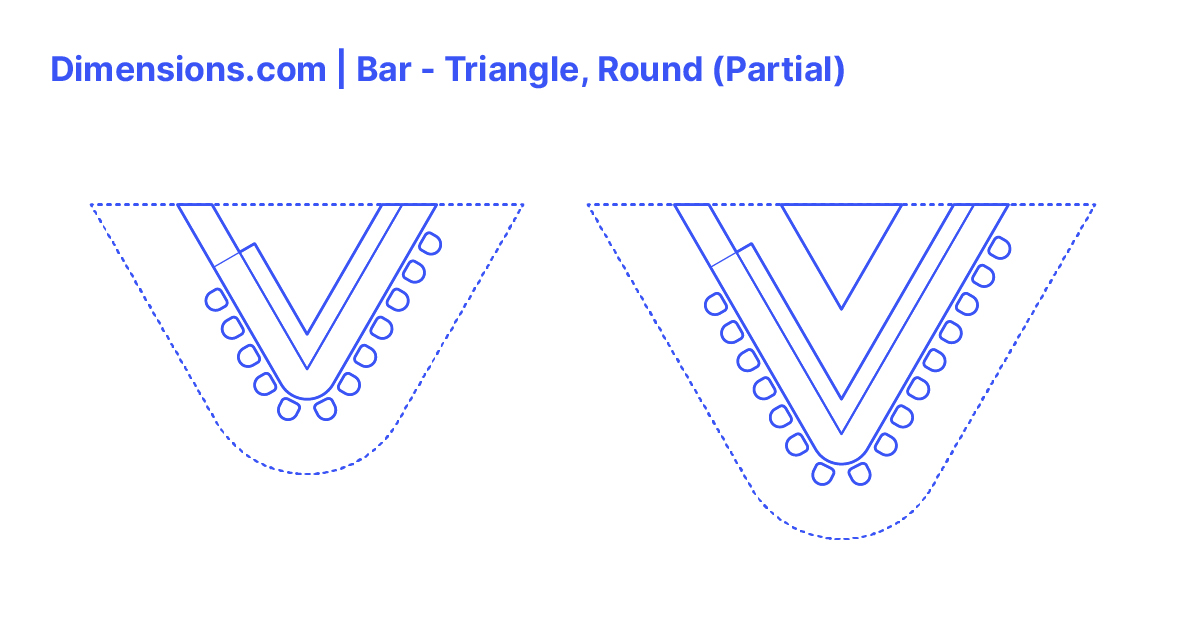 Bar - Triangle, Round (Partial) Dimensions & Drawings | Dimensions.com