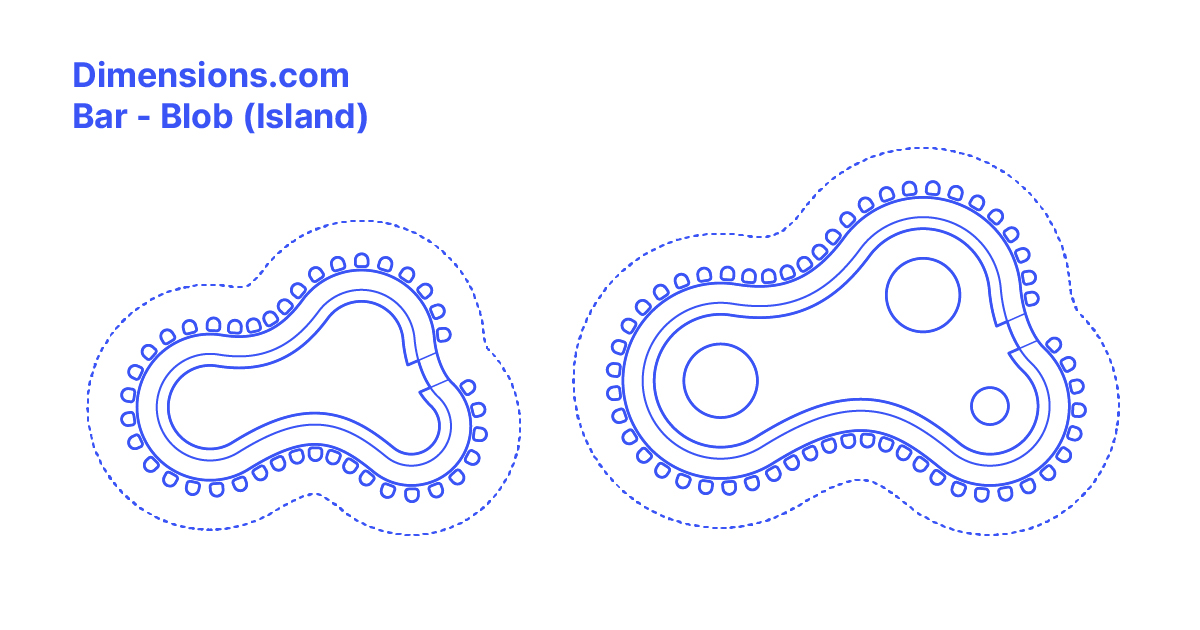 Bar - Blob (Island) Dimensions & Drawings | Dimensions.com