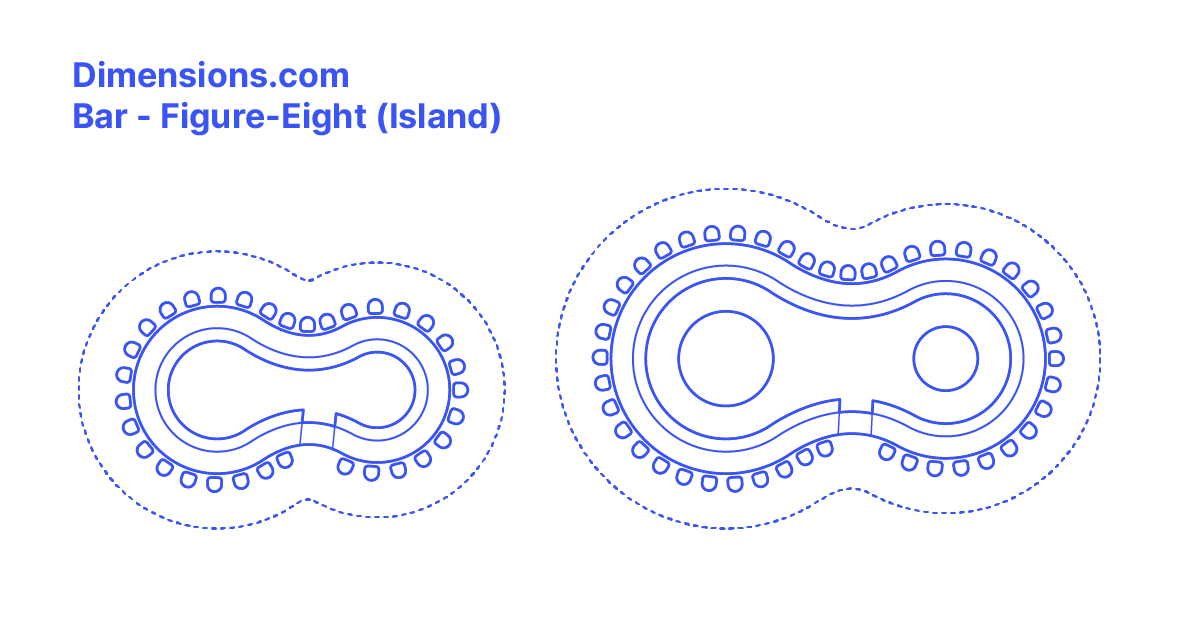 Bar - Figure-Eight (Island) Dimensions & Drawings | Dimensions.com