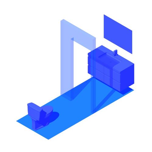 Two | Double Lift Elevator Bank Dimensions & Drawings | Dimensions.com