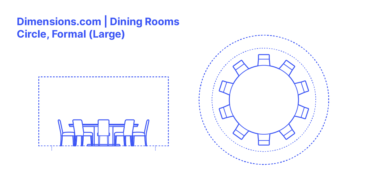 Dining Room - Circle, Formal (Large) Dimensions & Drawings | Dimensions.com