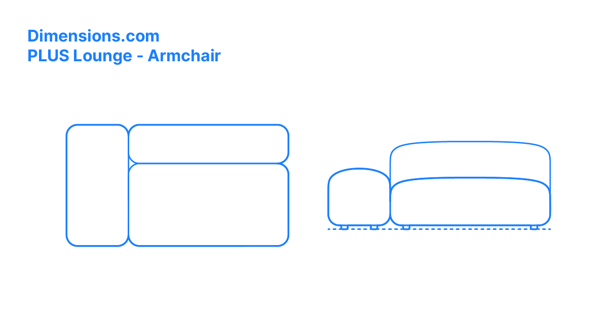 PLUS Lounge - Armchair Dimensions & Drawings | Dimensions.com