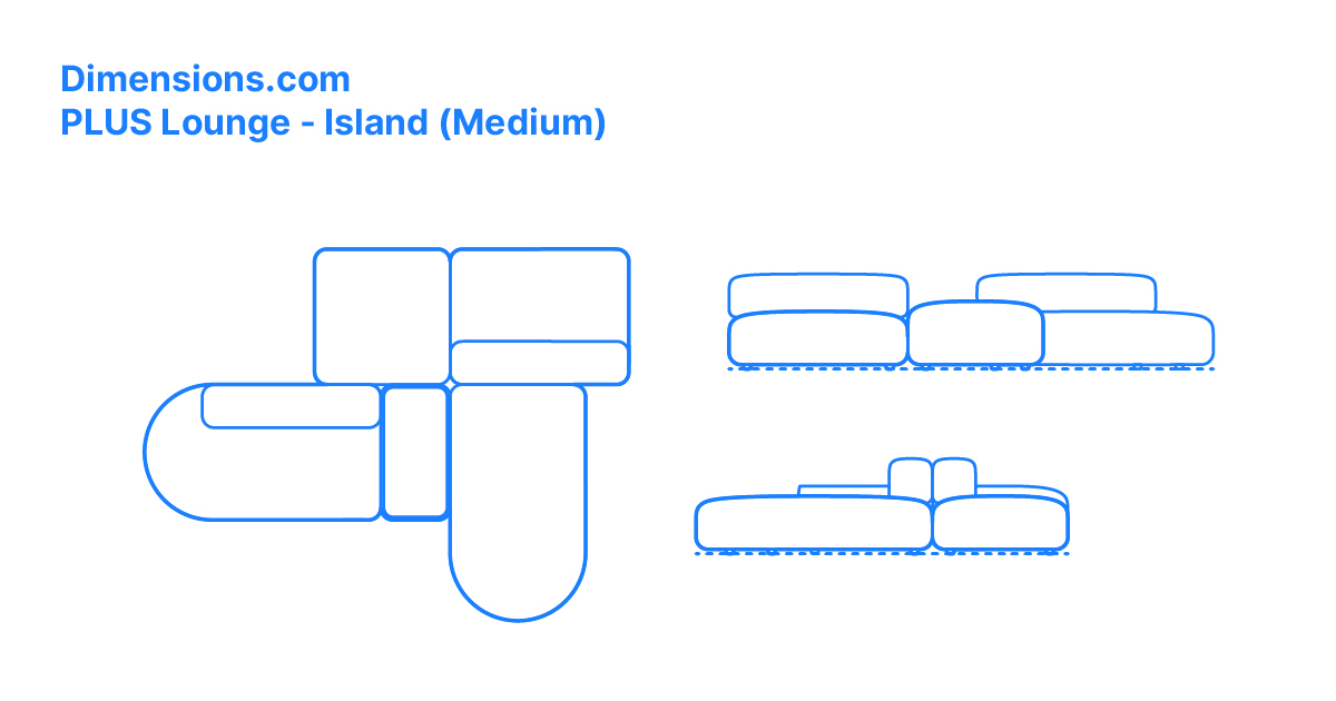 PLUS Lounge - Island (Medium) Dimensions & Drawings | Dimensions.com