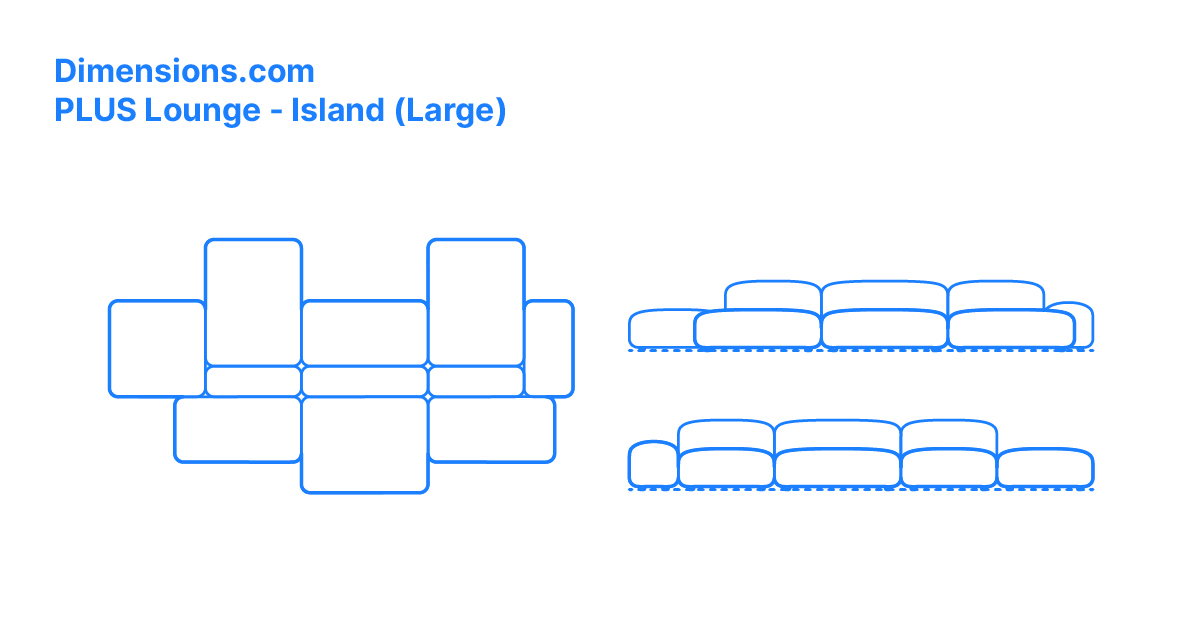 PLUS Lounge - Island (Large) Dimensions & Drawings | Dimensions.com