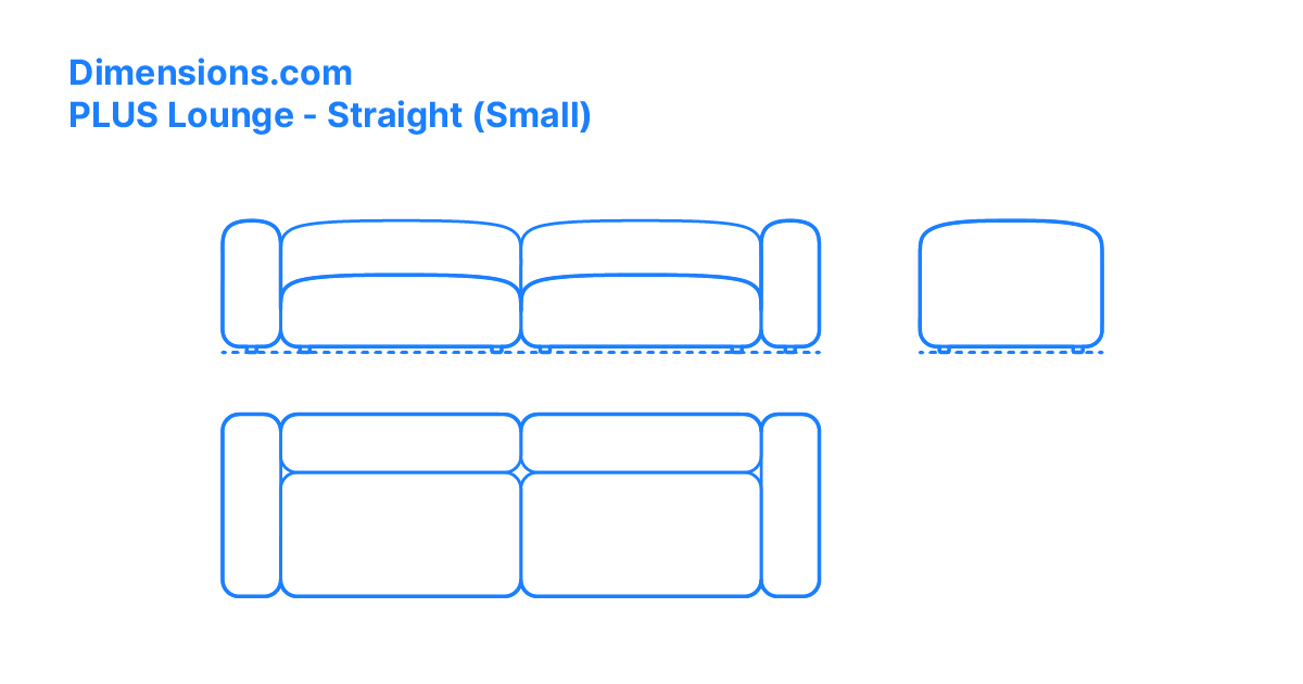 PLUS Lounge - Straight (Small) Dimensions & Drawings | Dimensions.com