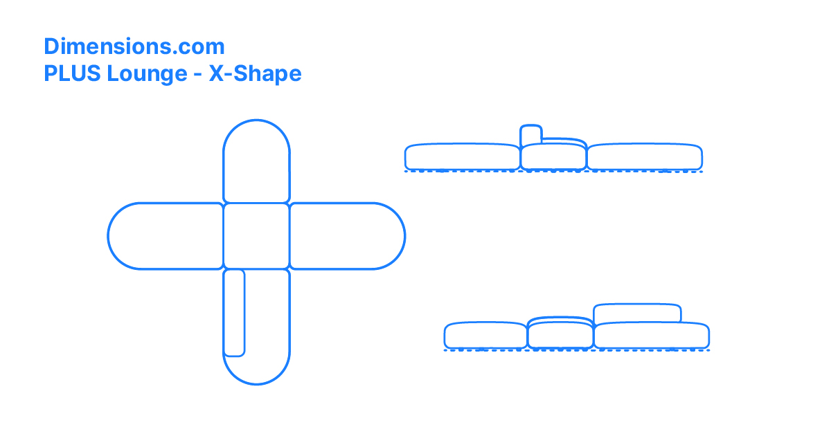 PLUS Lounge - X-Shape Dimensions & Drawings | Dimensions.com