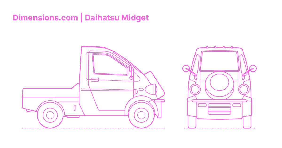Daihatsu Midget Dimensions & Drawings | Dimensions.com