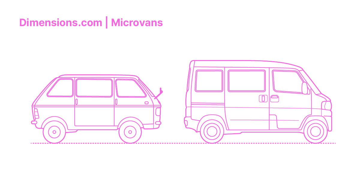 Microvans Dimensions & Drawings | Dimensions.com