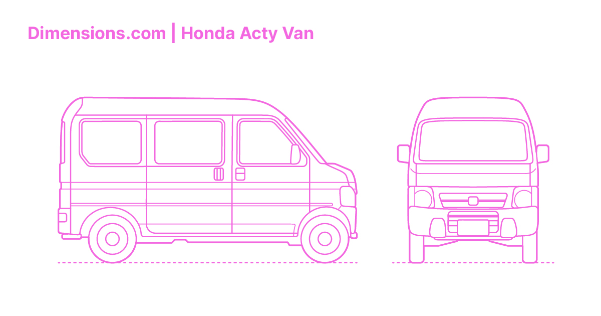 Honda Acty Van Dimensions & Drawings | Dimensions.com