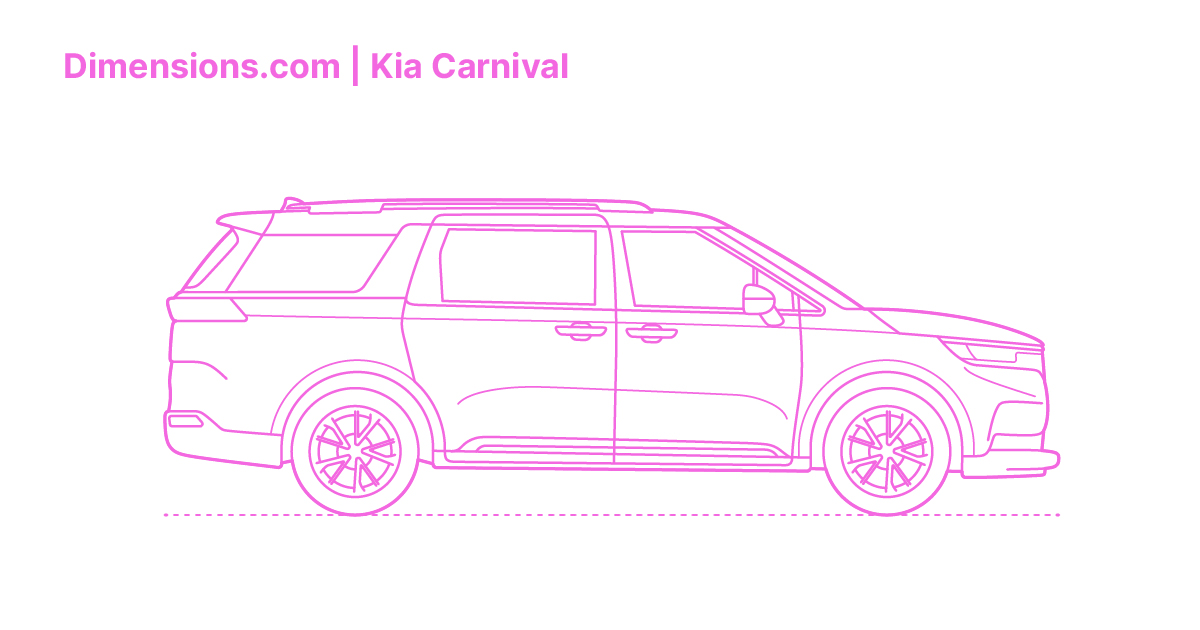 Kia Carnival Dimensions & Drawings | Dimensions.com