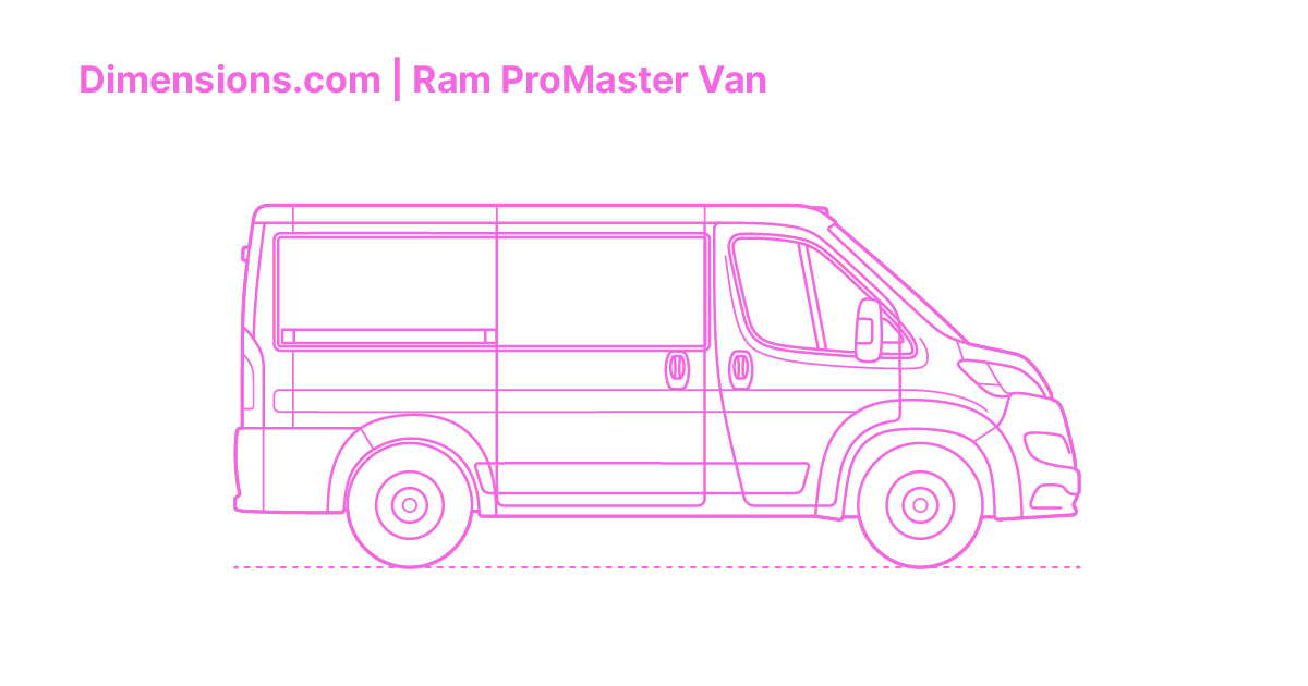 Ram ProMaster Van Dimensions & Drawings | Dimensions.com