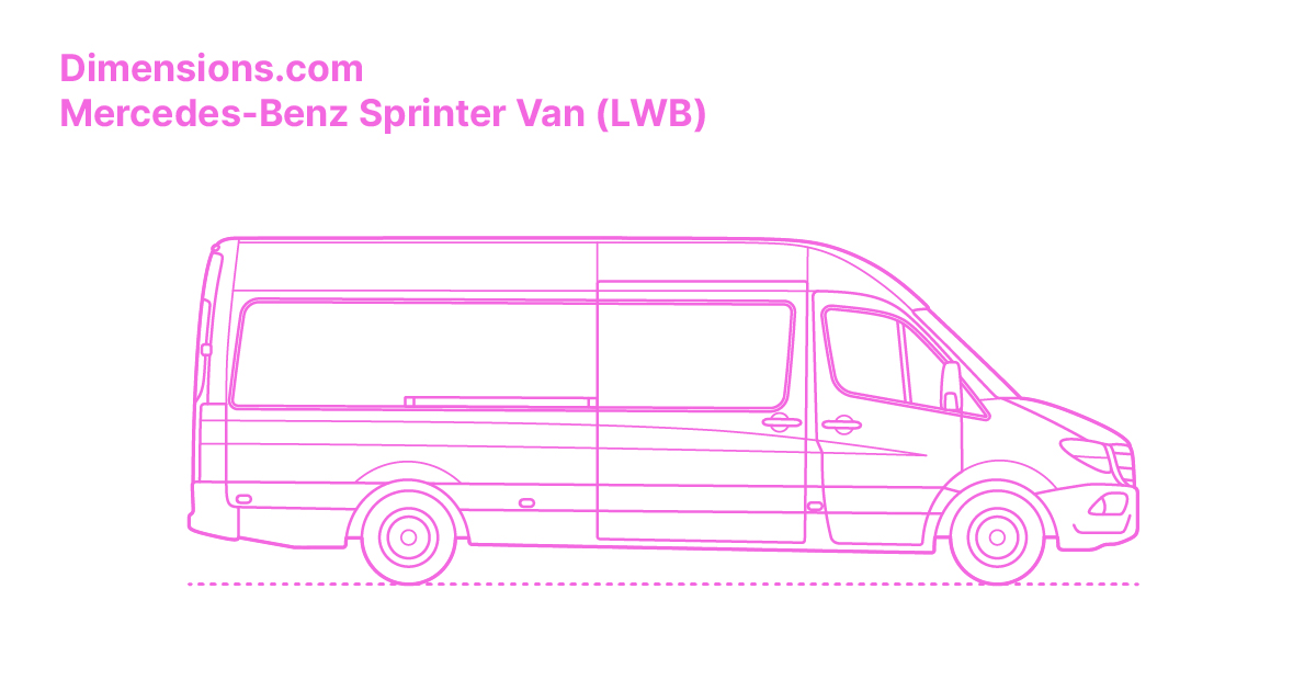 Mercedes-Benz Sprinter Van (LWB) Dimensions & Drawings | Dimensions.com