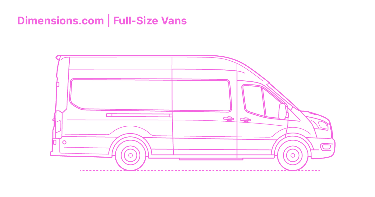 Full-Size Vans Dimensions & Drawings | Dimensions.com