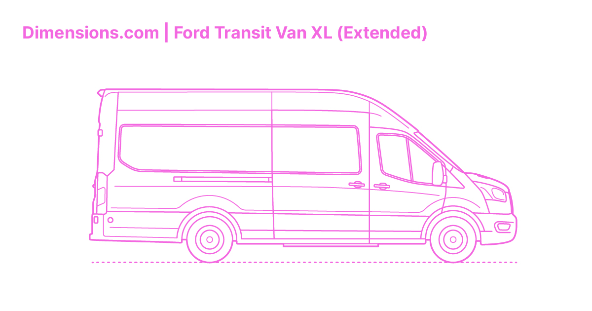 Ford Transit Van (XL Extended) Dimensions & Drawings | Dimensions.com