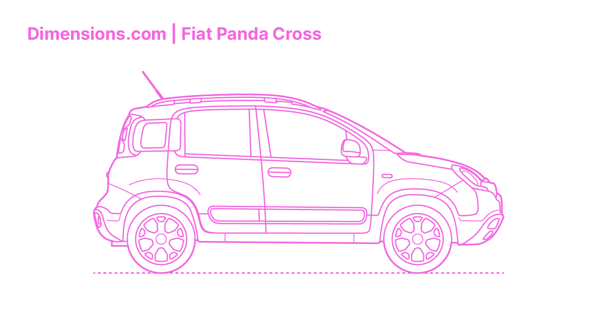 Fiat Panda Cross Dimensions & Drawings | Dimensions.com