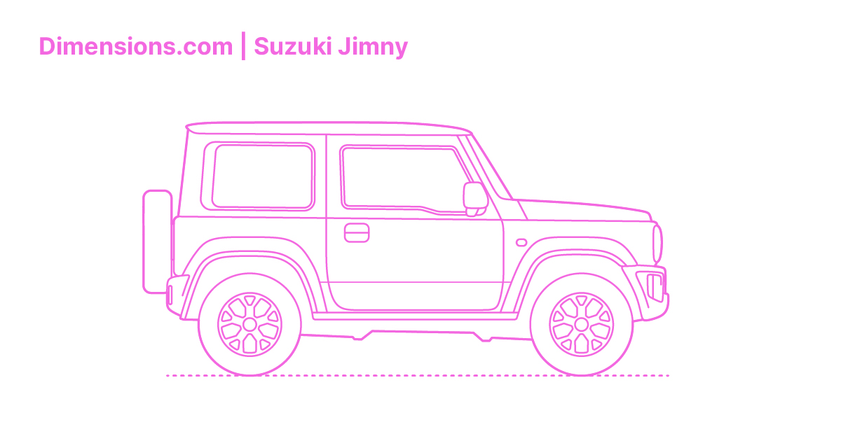 Suzuki Jimny Dimensions & Drawings | Dimensions.com