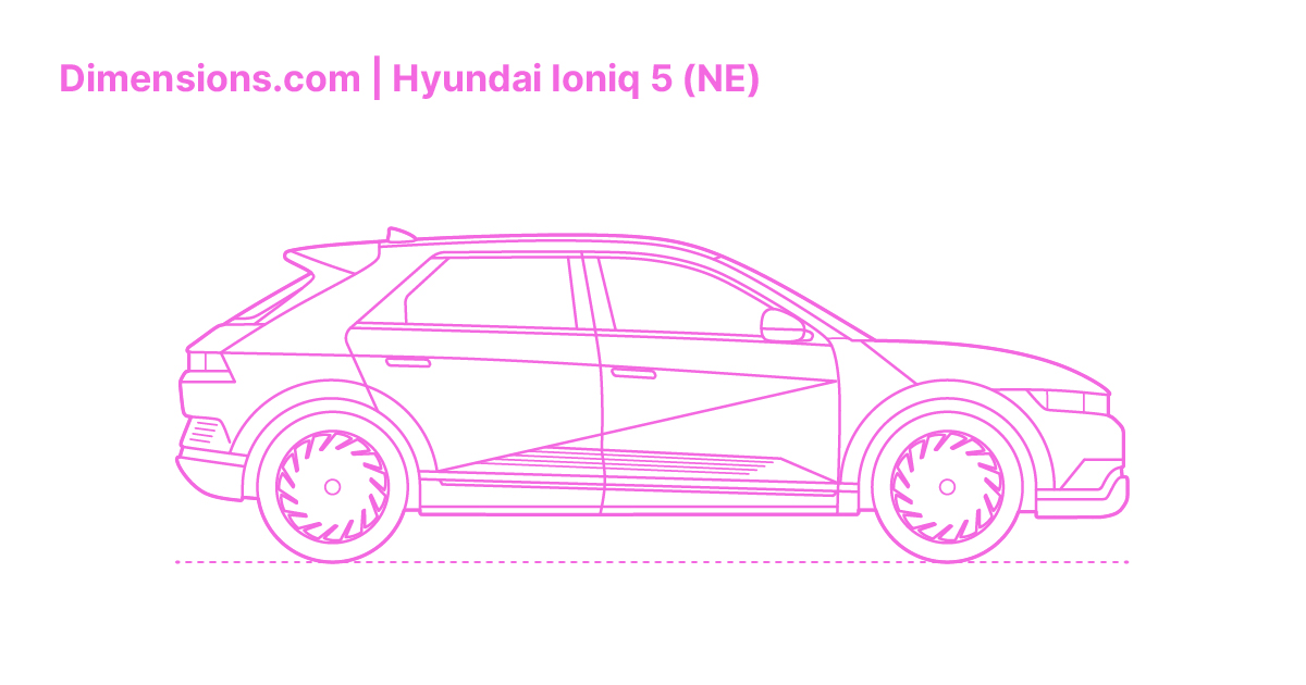 Hyundai Ioniq 5 (NE) Dimensions & Drawings | Dimensions.com