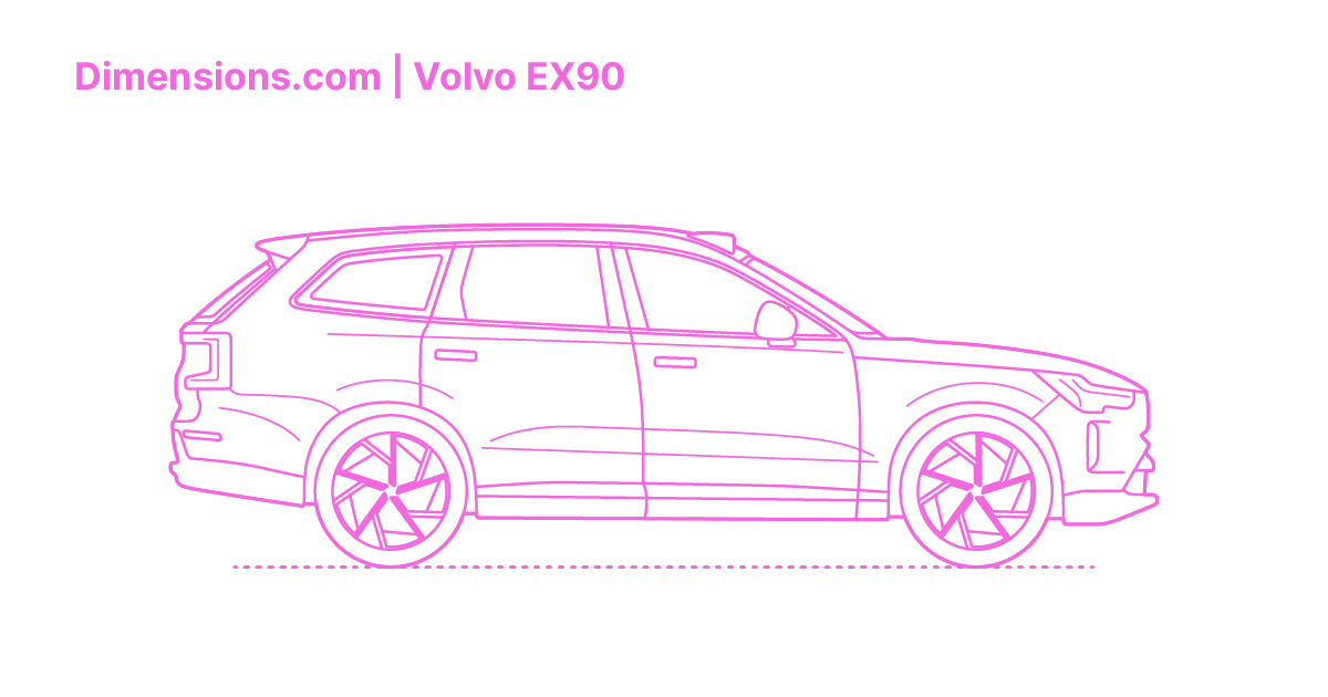 Volvo EX90 Dimensions & Drawings | Dimensions.com