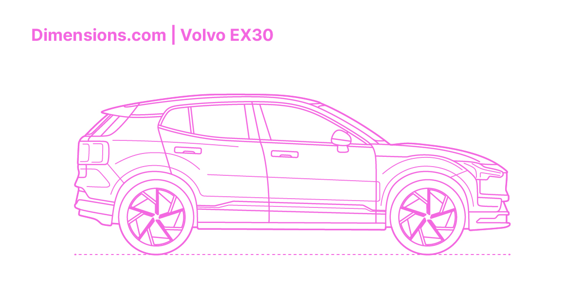 Volvo EX30 Dimensions & Drawings | Dimensions.com