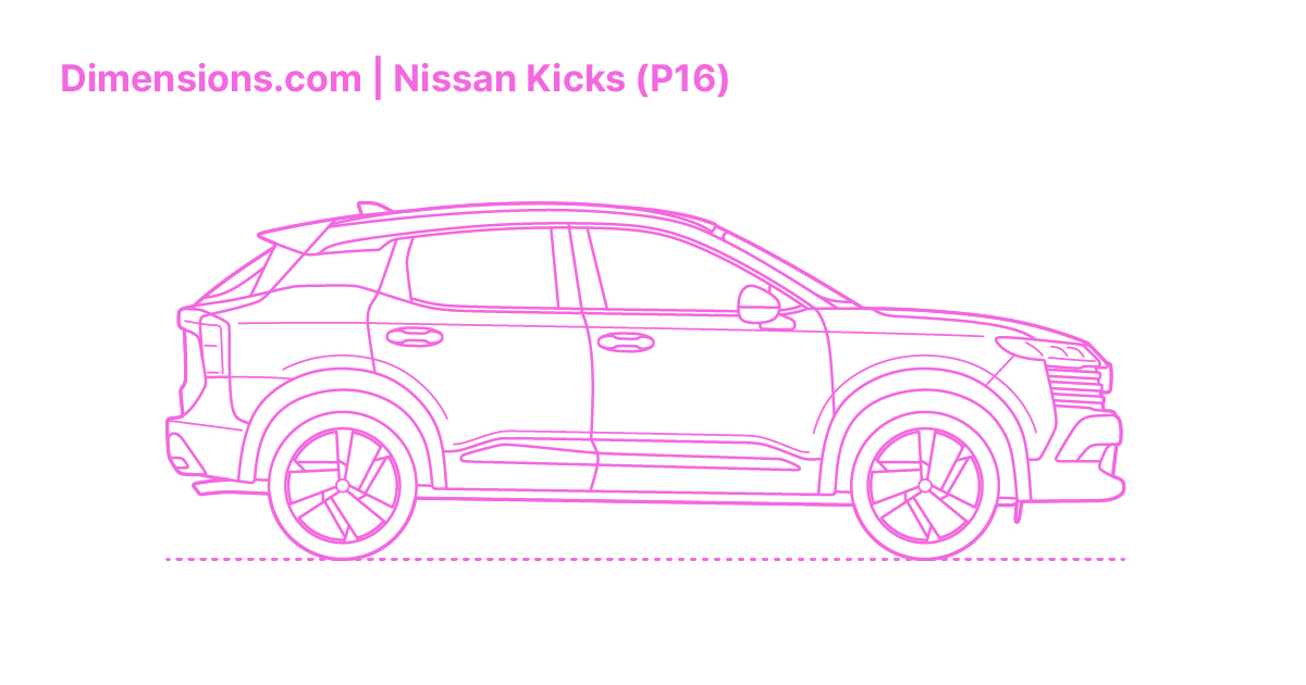 Nissan Kicks (P16) Dimensions & Drawings | Dimensions.com