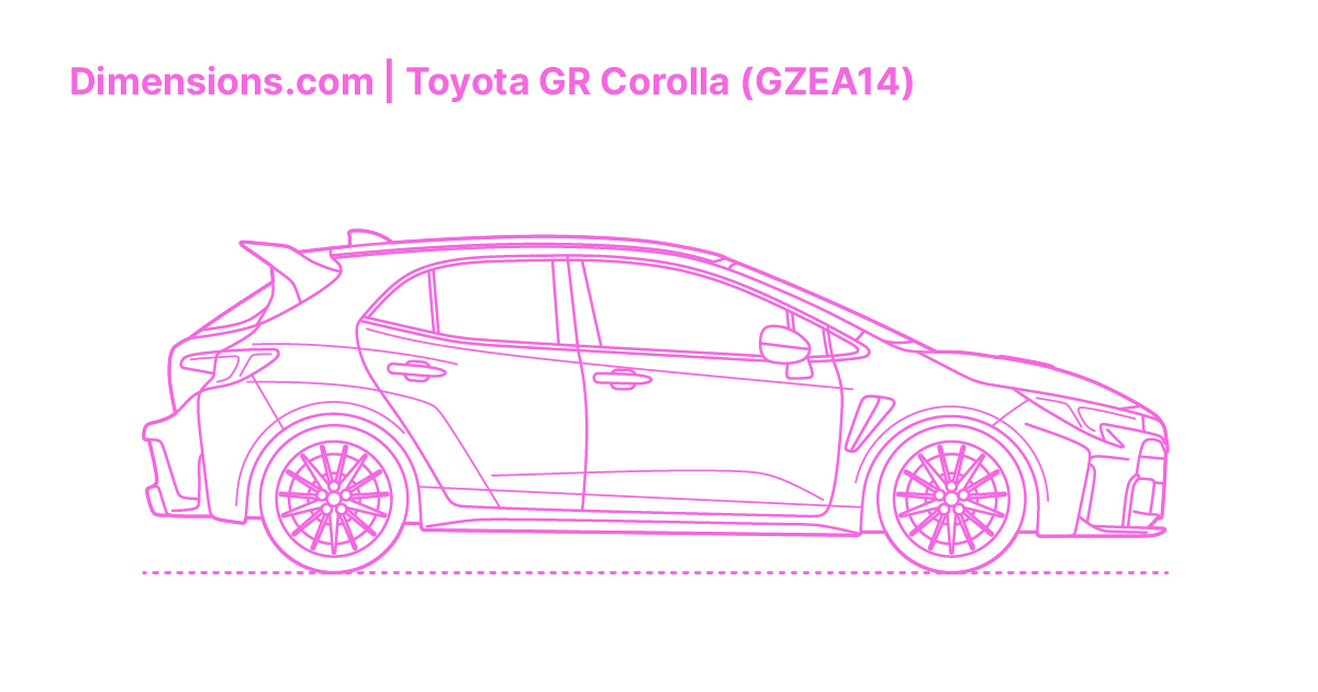Toyota GR Corolla (GZEA14) Dimensions & Drawings | Dimensions.com