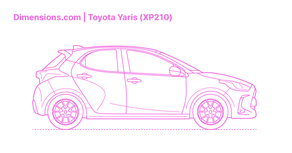 Toyota Yaris (XP210) Dimensions & Drawings | Dimensions.com