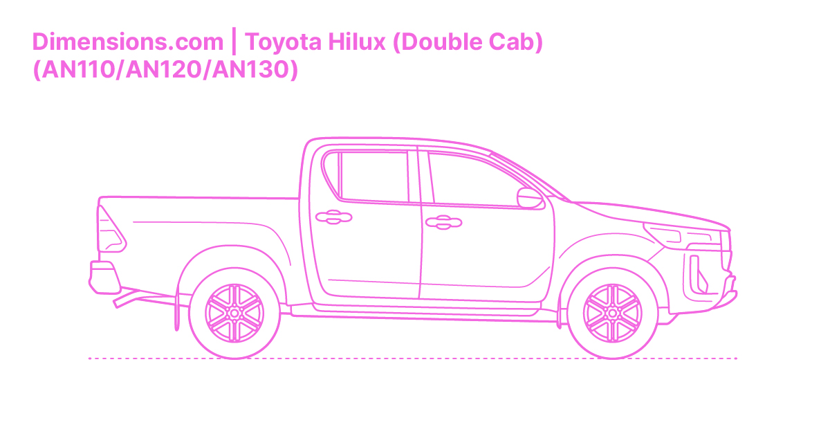 Toyota Hilux (Double Cab) (AN110/AN120/AN130) Dimensions & Drawings ...