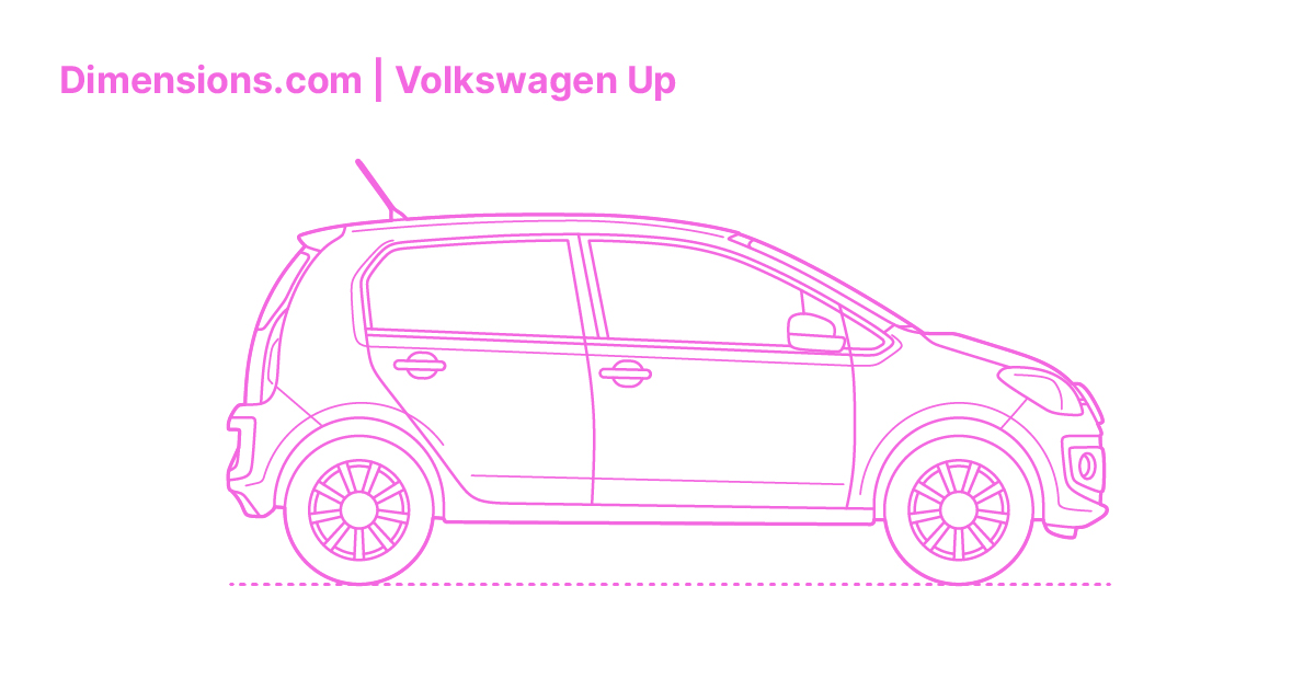 Volkswagen Up Dimensions & Drawings | Dimensions.com