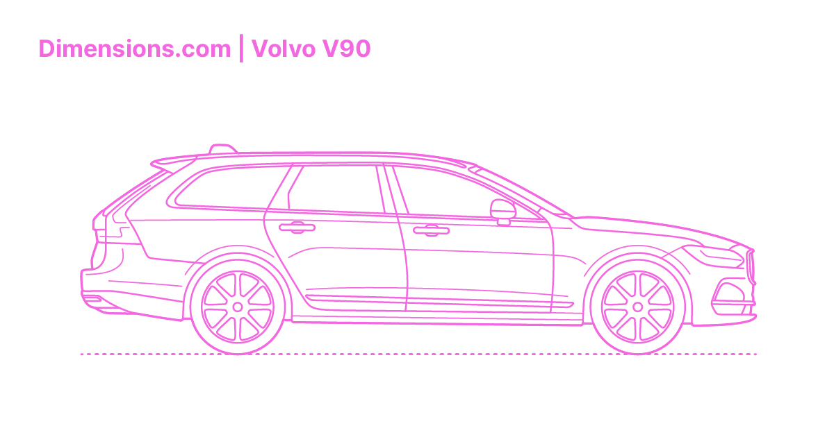 Volvo V90 Dimensions & Drawings | Dimensions.com