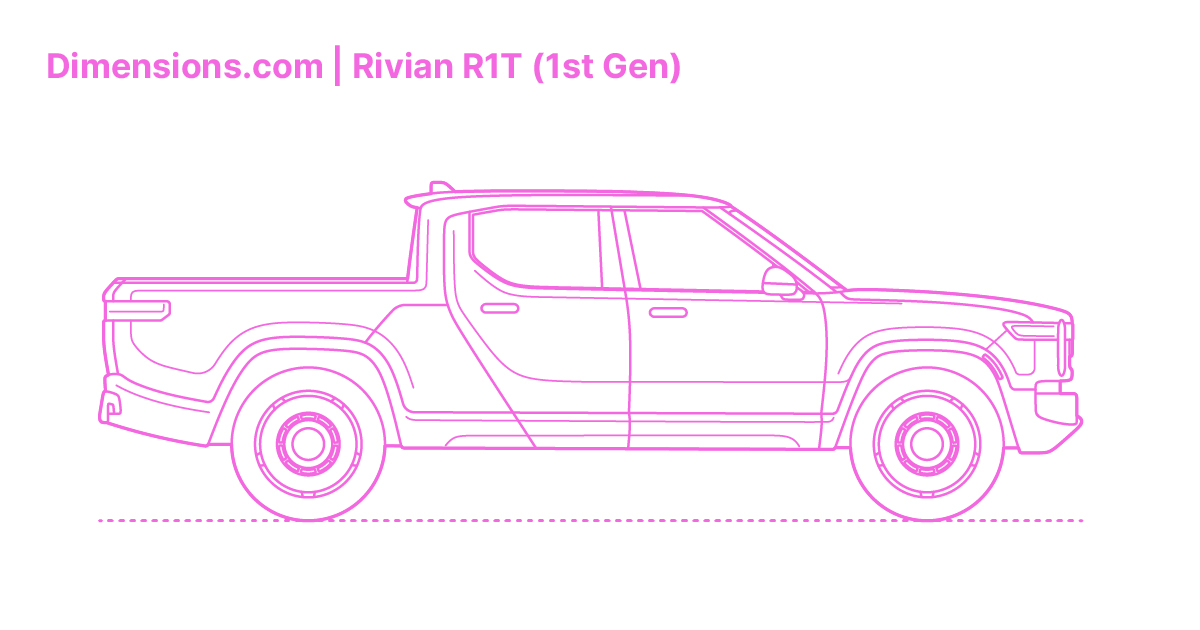 Rivian R1T (1st Gen) Dimensions & Drawings | Dimensions.com