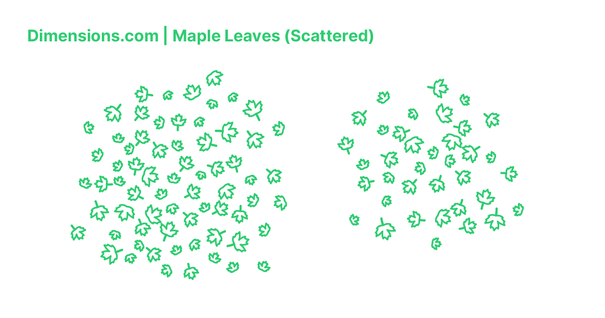 Maple Leaves (Scattered) Dimensions & Drawings | Dimensions.com