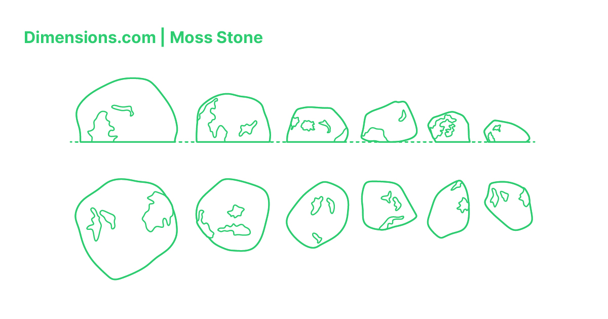 Moss Stone Dimensions & Drawings | Dimensions.com