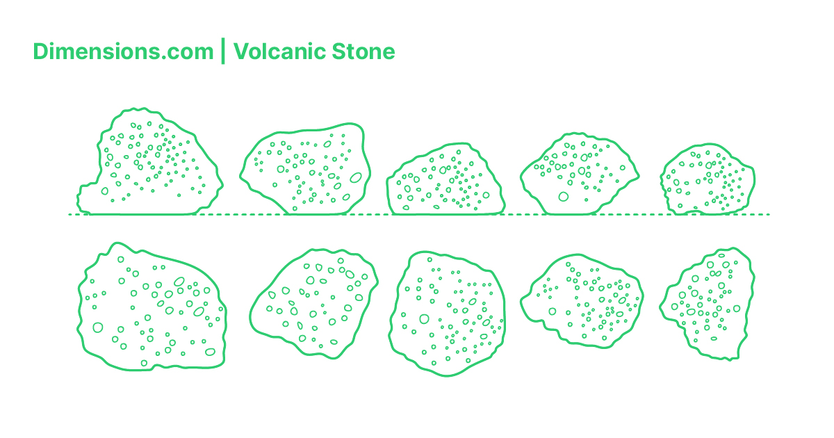 Volcanic Stone Dimensions & Drawings | Dimensions.com