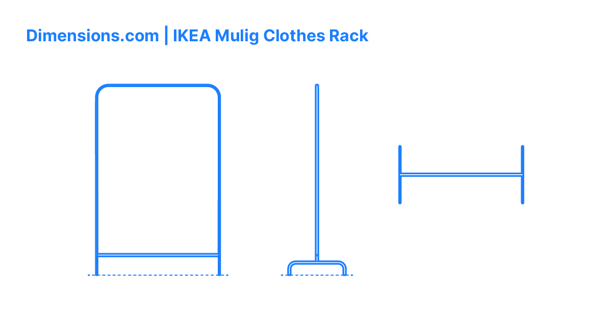 IKEA Mulig Clothes Rack Dimensions & Drawings | Dimensions.com