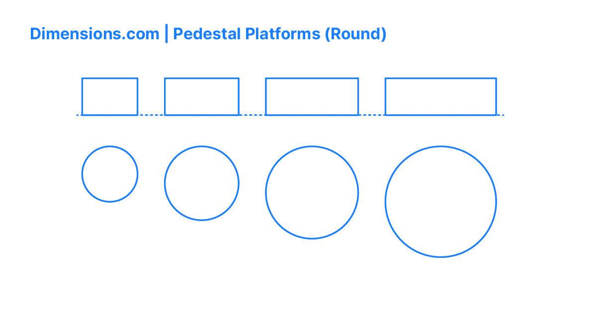 Pedestal Platforms (Round) Dimensions & Drawings | Dimensions.com