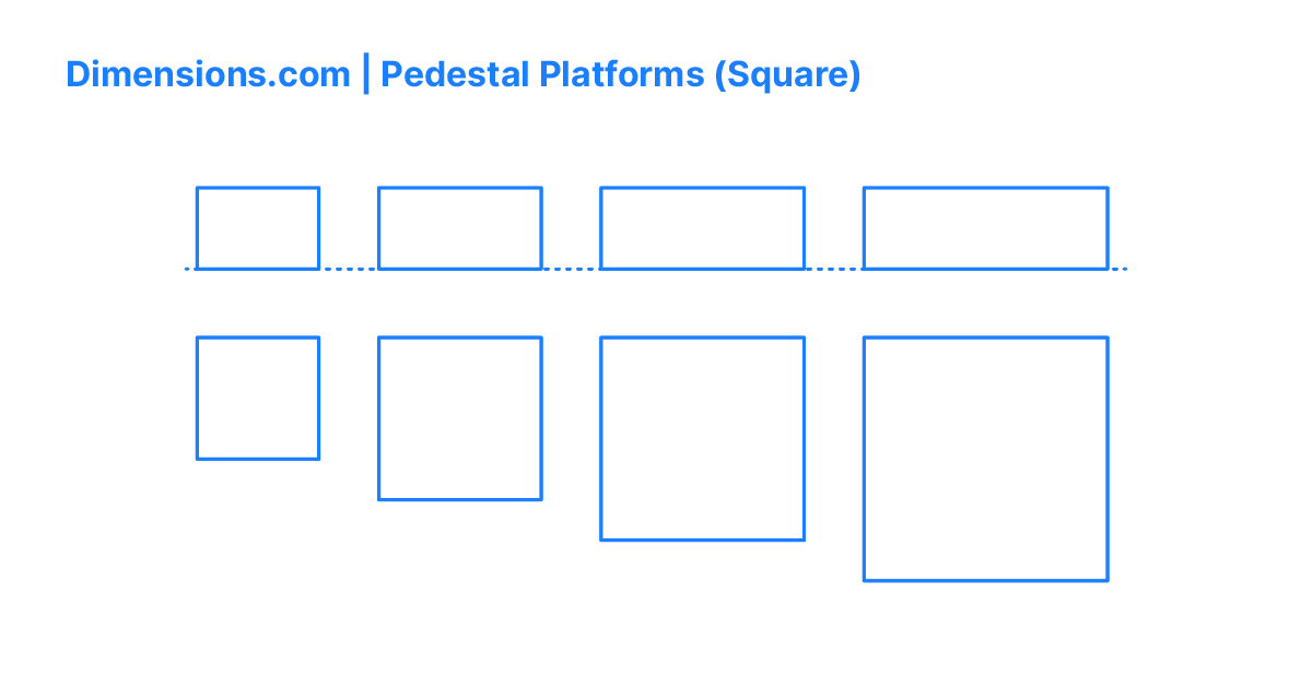 Pedestal Platforms (Square) Dimensions & Drawings | Dimensions.com