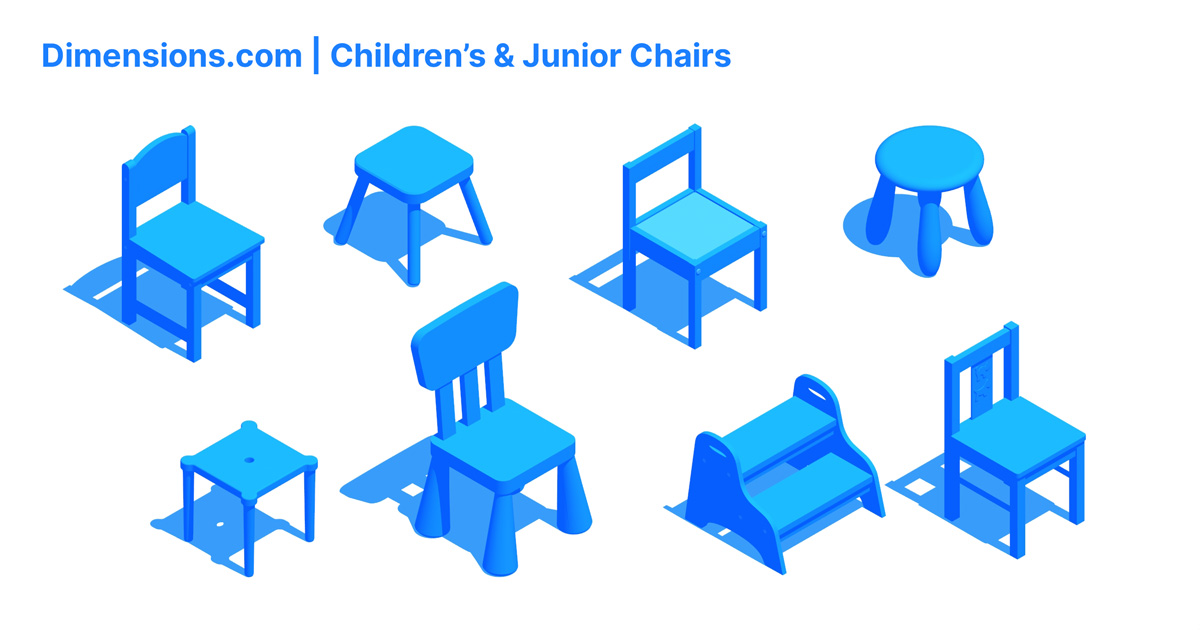 Children’s & Junior Chairs Dimensions & Drawings | Dimensions.com