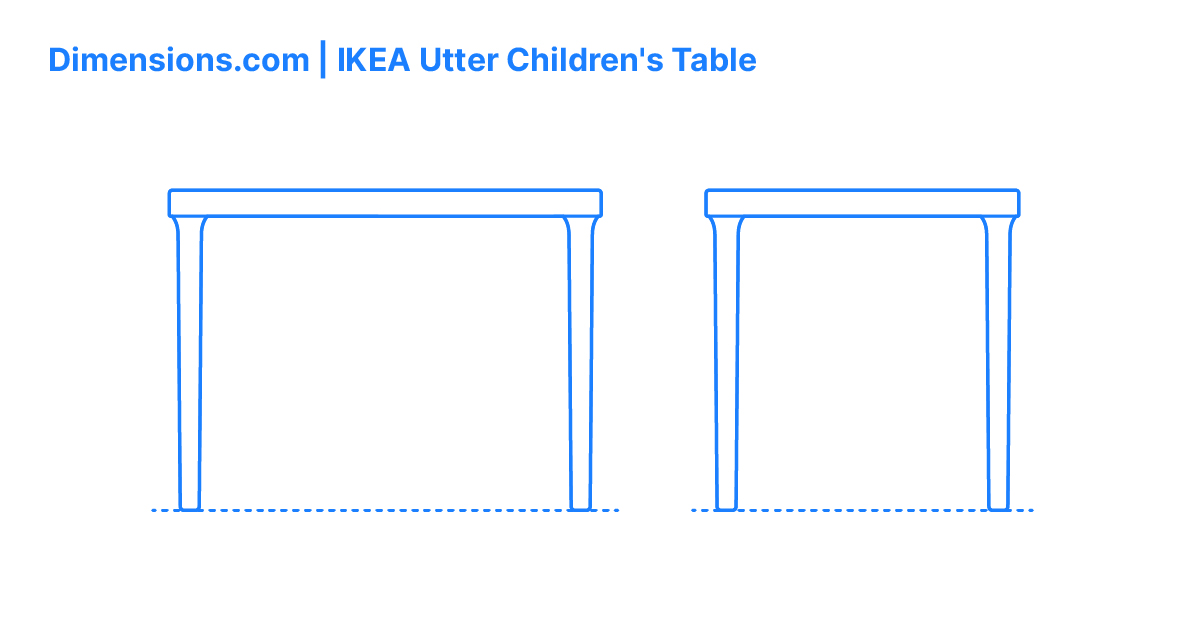 IKEA Utter Children's Table Dimensions & Drawings | Dimensions.com