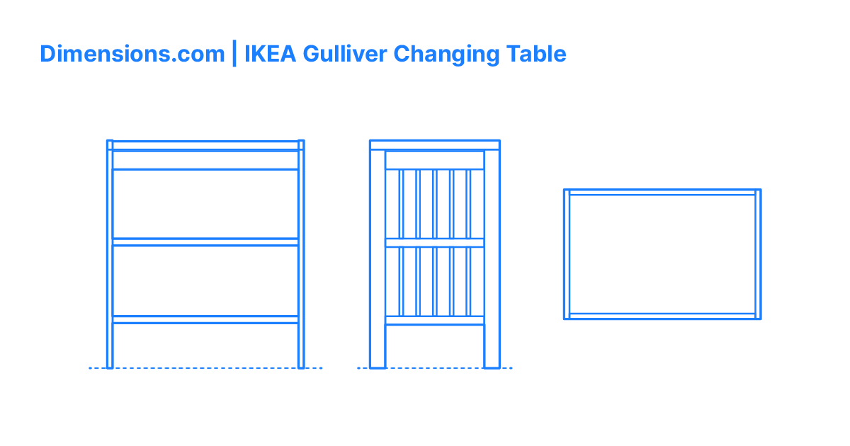 IKEA Gulliver Changing Table Dimensions & Drawings | Dimensions.com