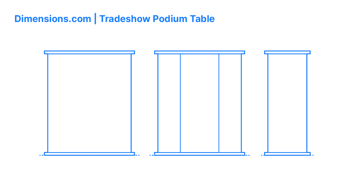 Tradeshow Podium Table Dimensions & Drawings | Dimensions.com