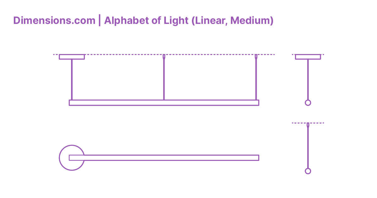 Alphabet of Light (Linear, Medium) Dimensions & Drawings | Dimensions.com
