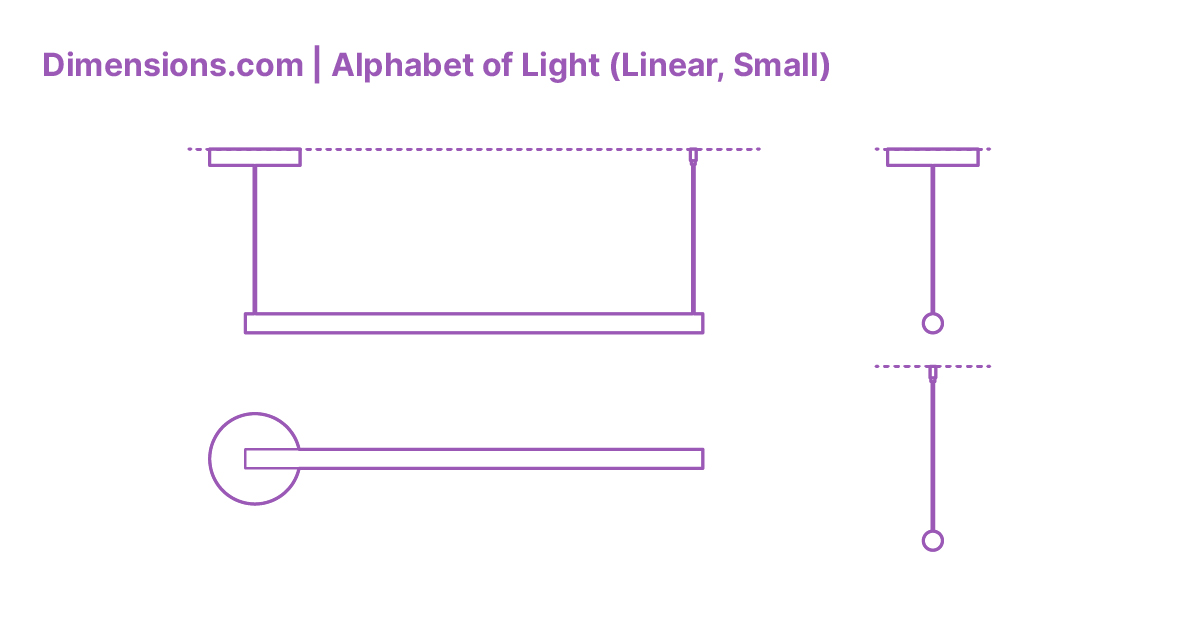 Alphabet of Light (Linear, Small) Dimensions & Drawings | Dimensions.com