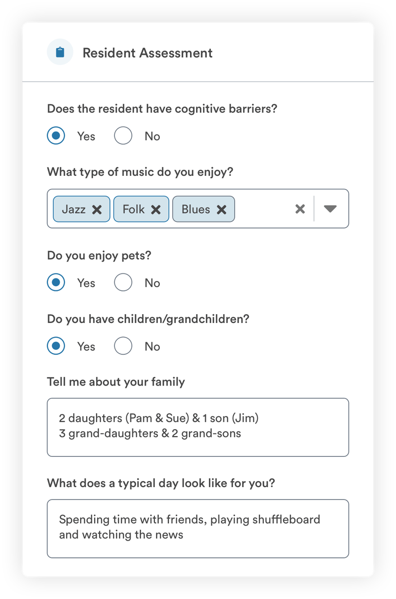 Intelligent Resident Assessments | Welbi