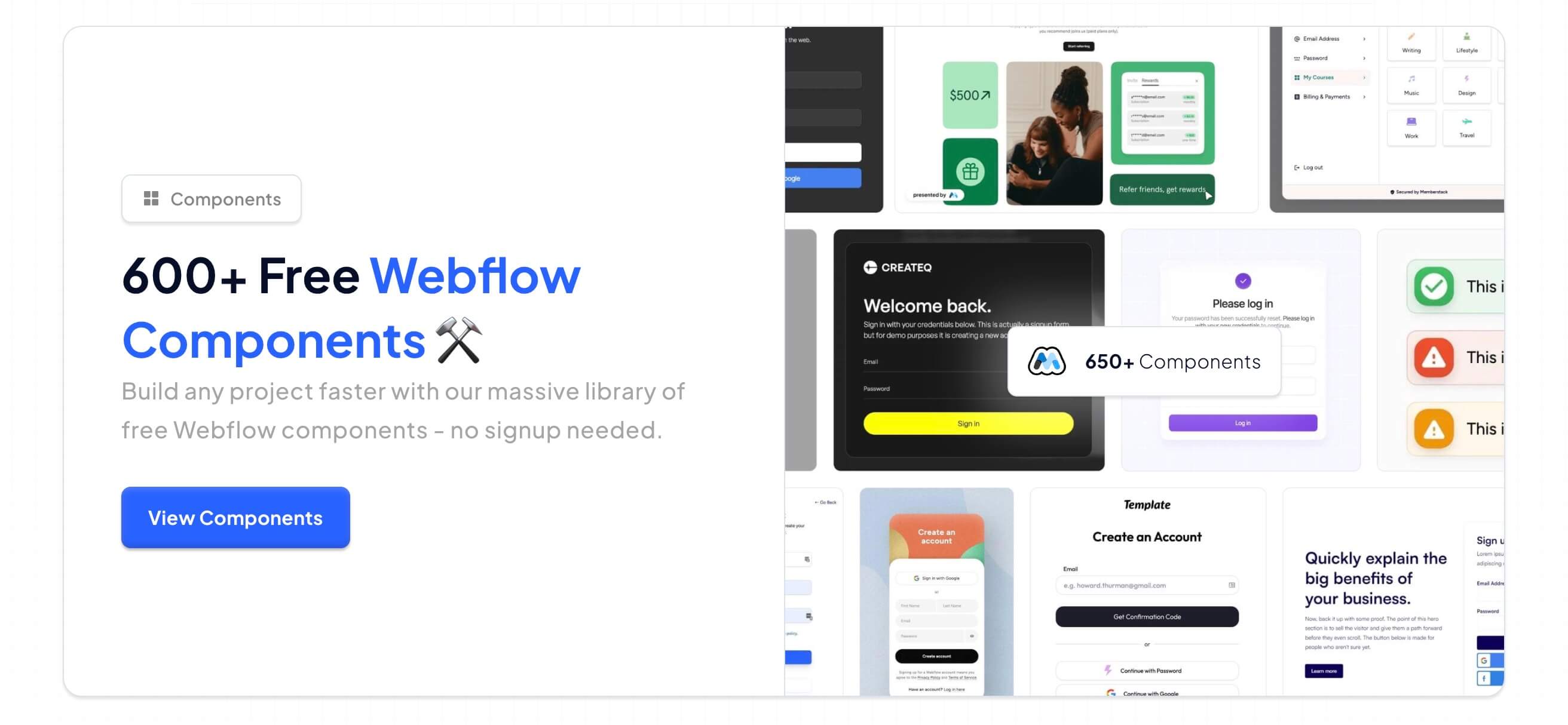 Free Webflow Cloneables | Memberstack