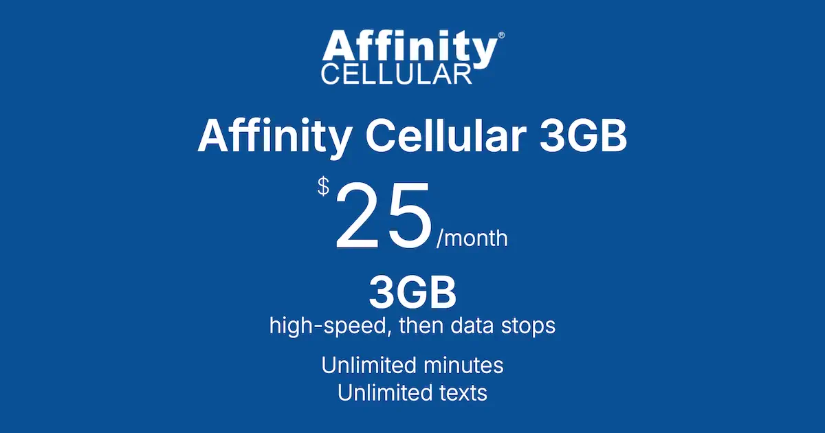 Affinity Cellular 5GB: Price & Features for 2 Lines