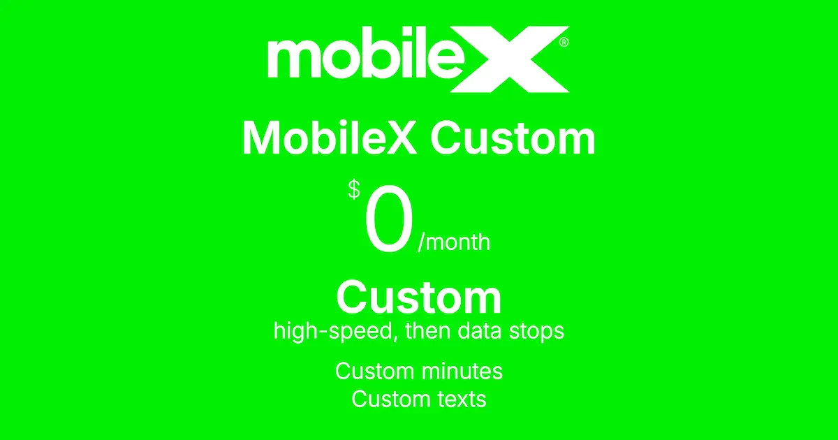 MobileX Custom: Price & Features for 1 Line